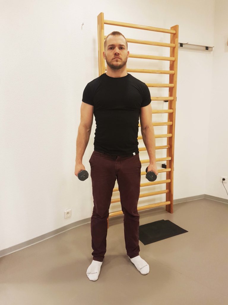 174. Musculation trapèze supérieur avec haltères - Masseur ...